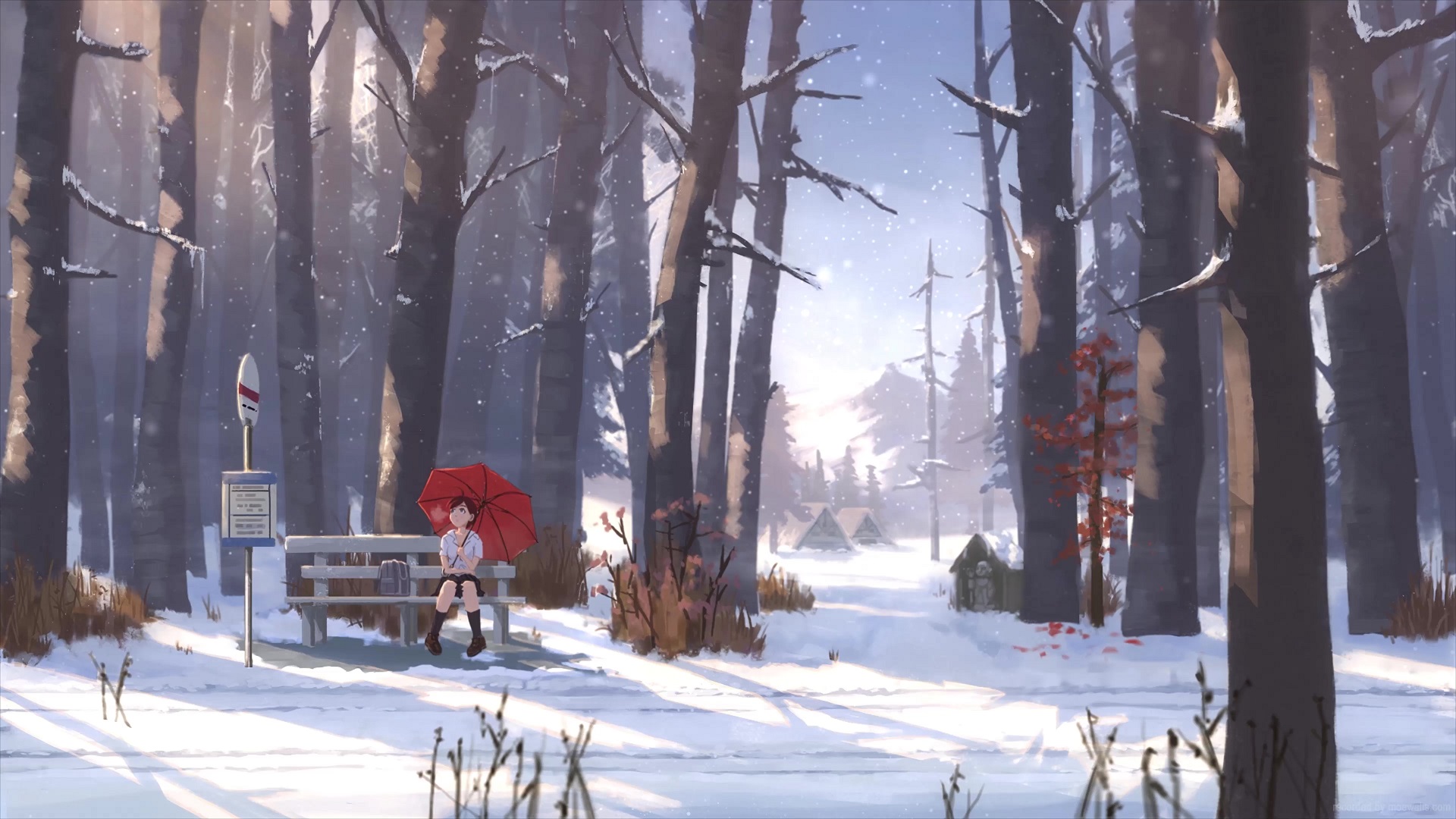 Winter Bus Stop Wallpapers - Wallpaper Cave