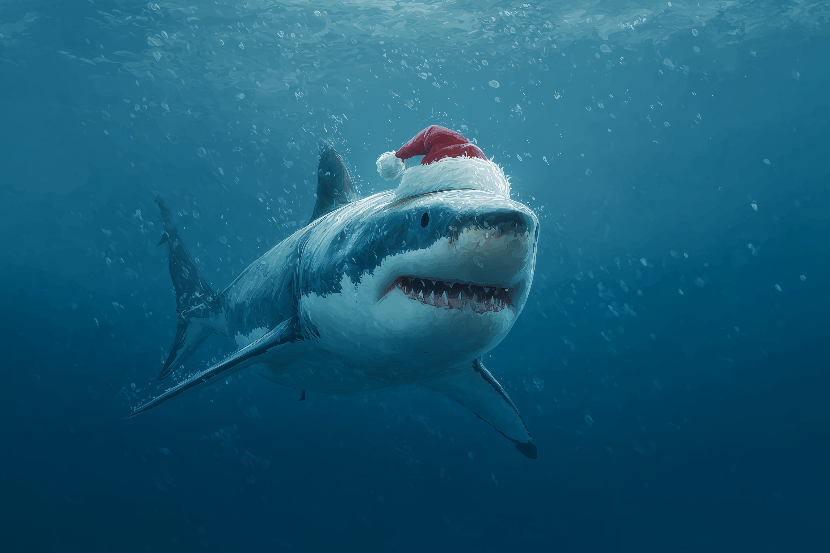 Santa Jaws Wallpapers - Wallpaper Cave