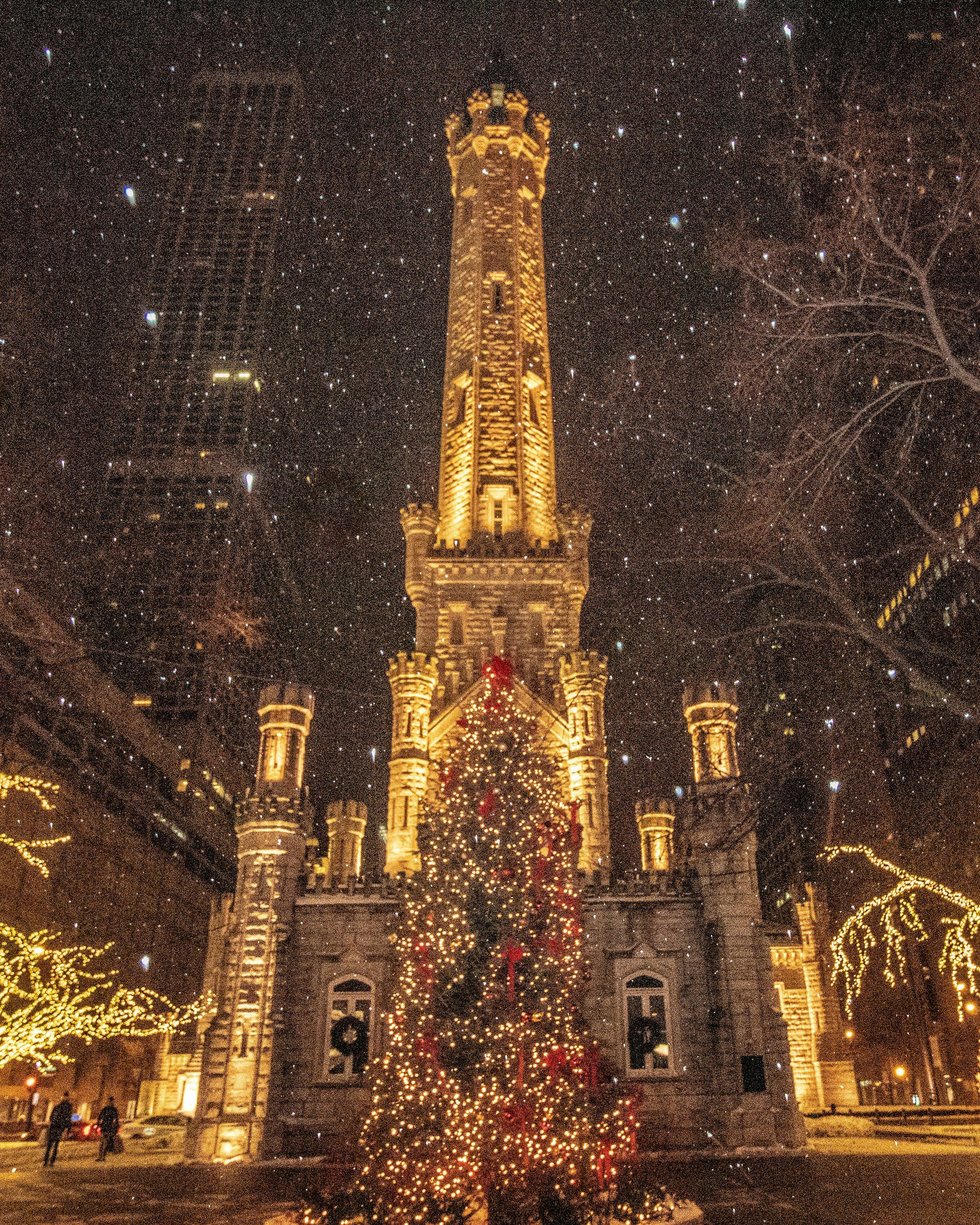 Christmas Night City Wallpaper