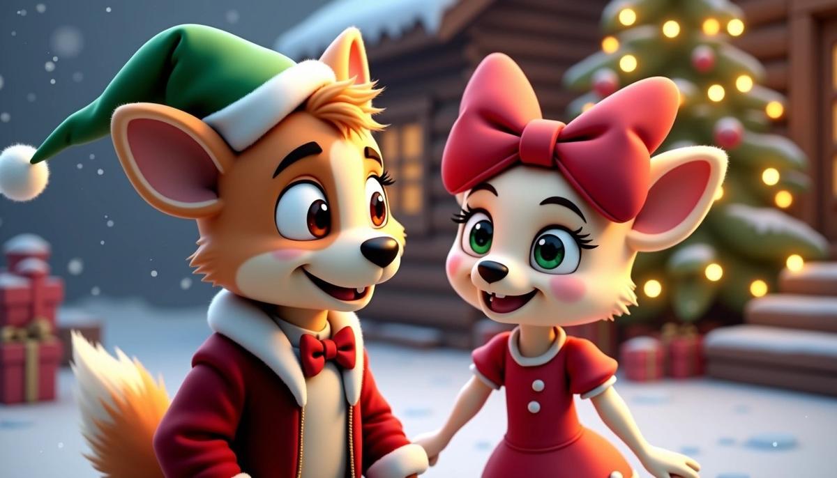 Christmas Cartoon Animals Wallpapers - Wallpaper Cave