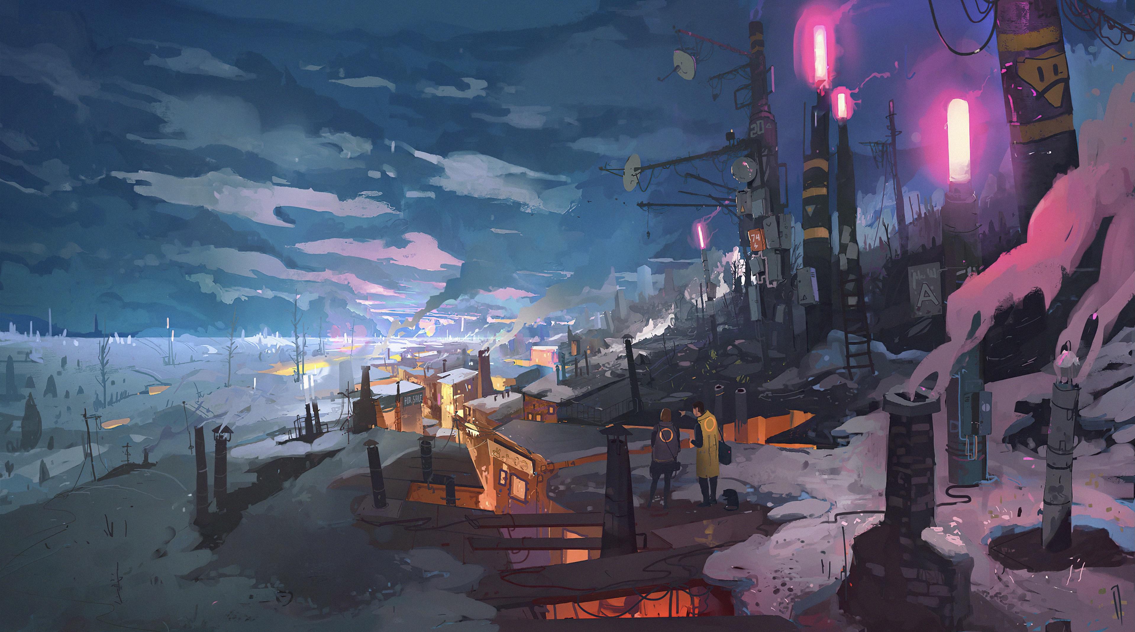 Winter Futuristic City Wallpapers - Wallpaper Cave