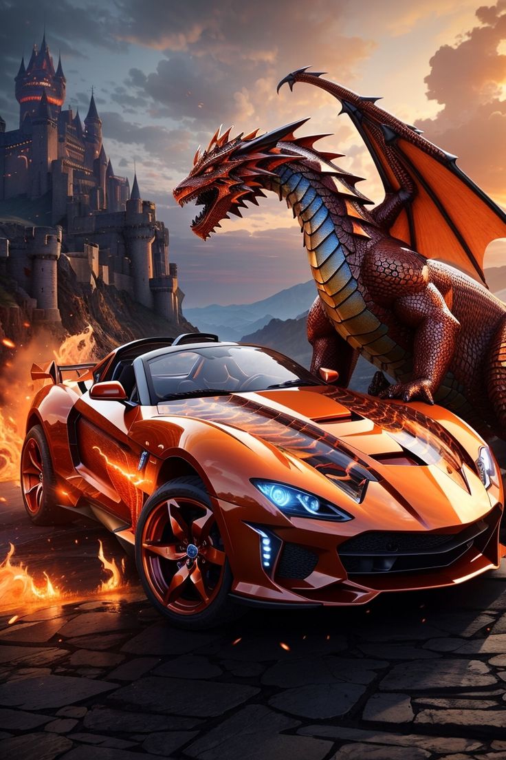 Fire Car Dragon Wallpapers - Wallpaper Cave
