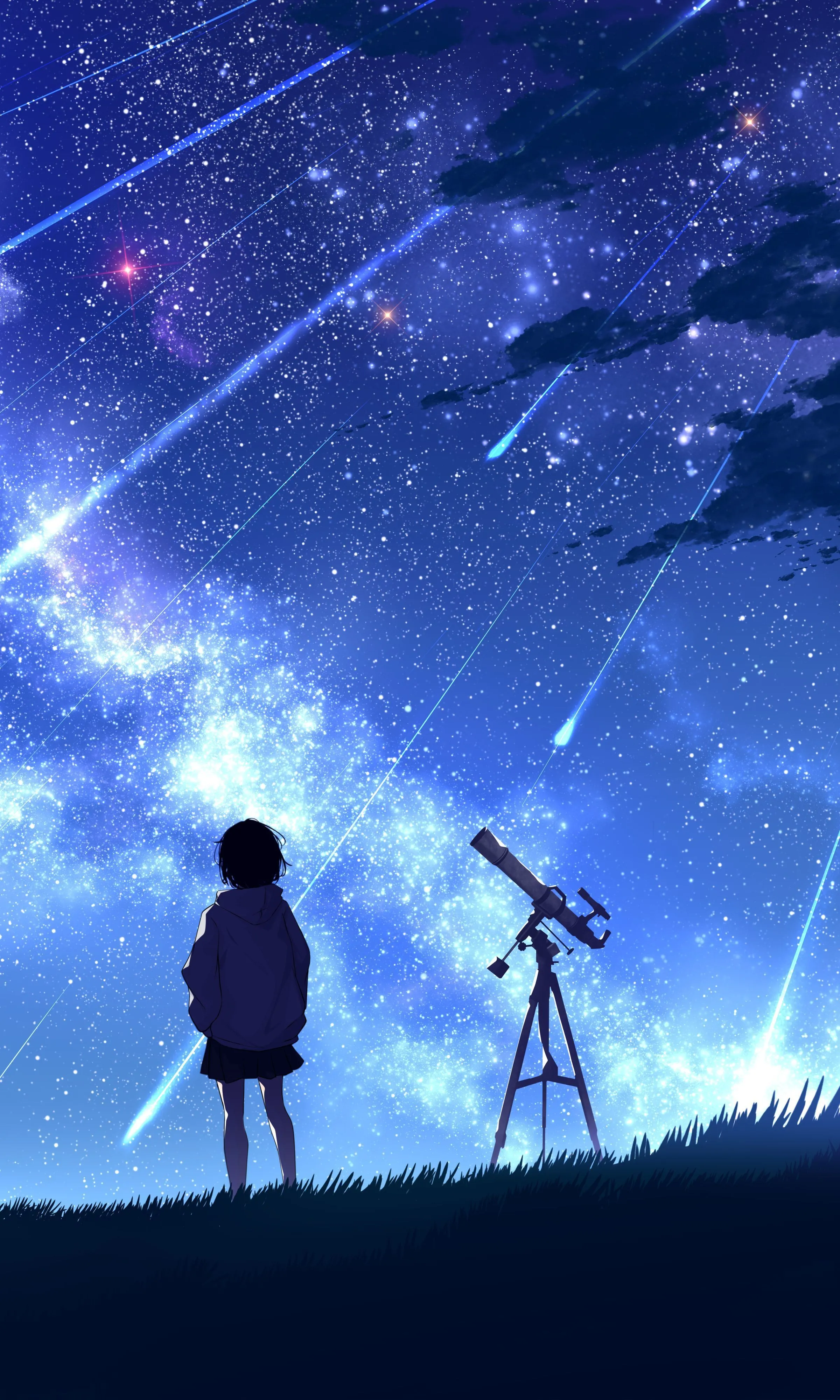 Anime Night Sky Mobile Wallpapers - Wallpaper Cave