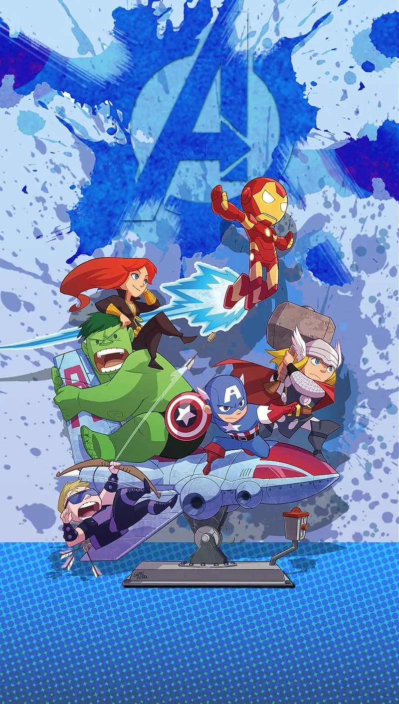 Avengers Cartoon Phone Wallpapers - Wallpaper Cave