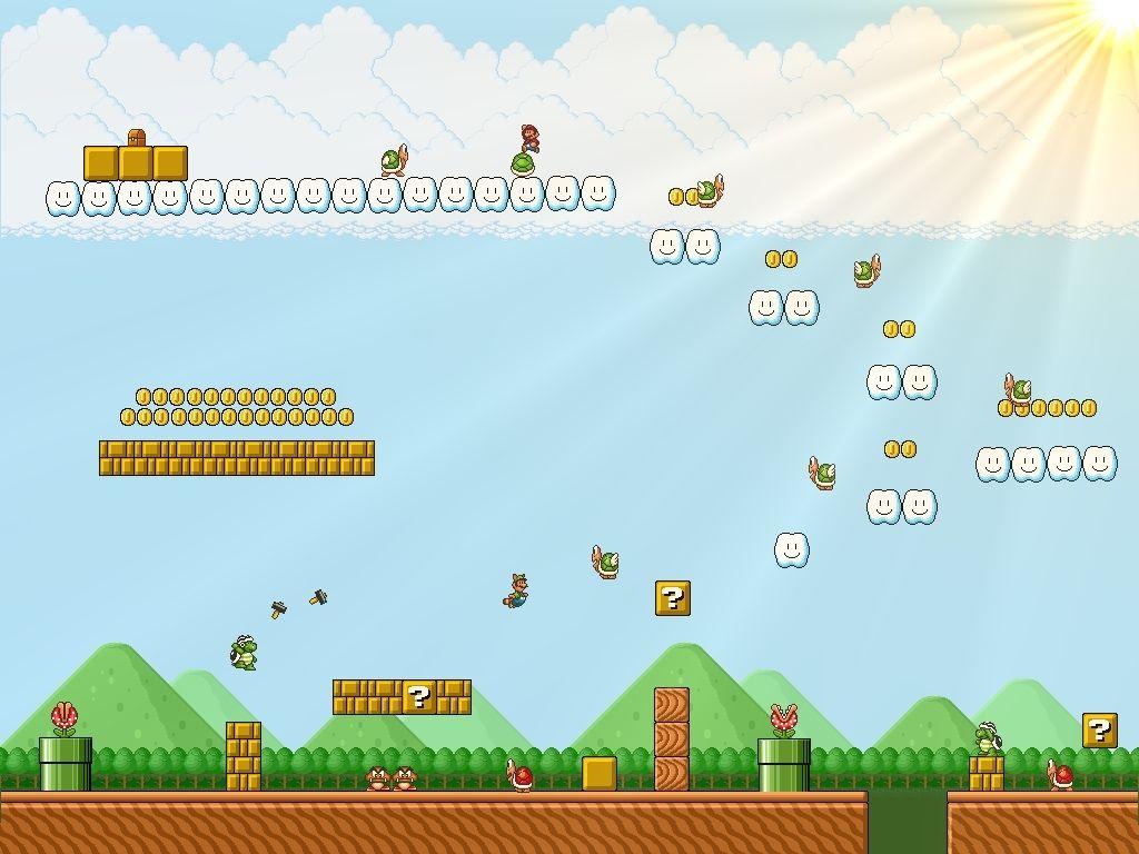 Super Mario Pixel Backgrounds - Wallpaper Cave