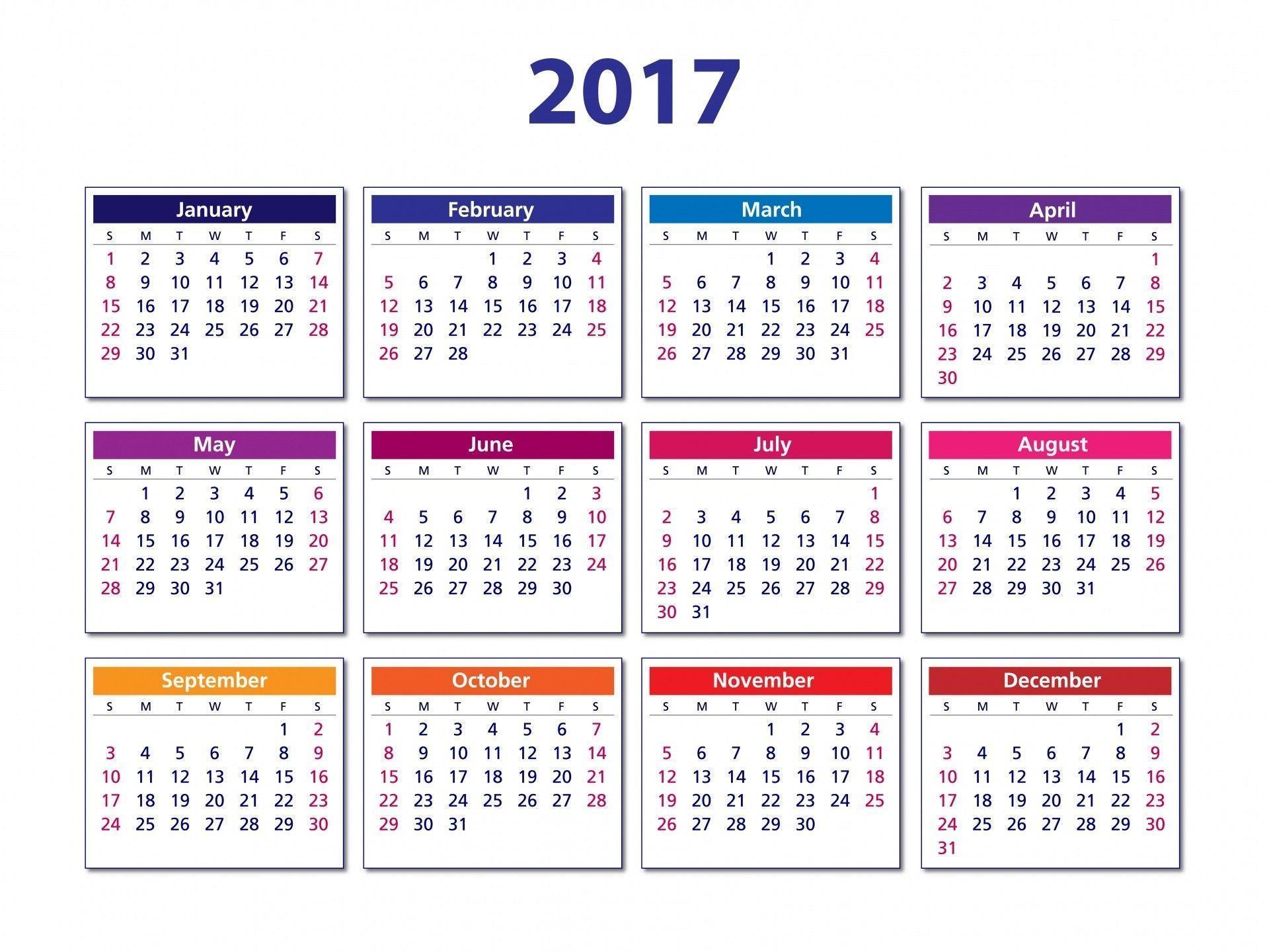 2017 Calendar Wallpapers - Wallpaper Cave