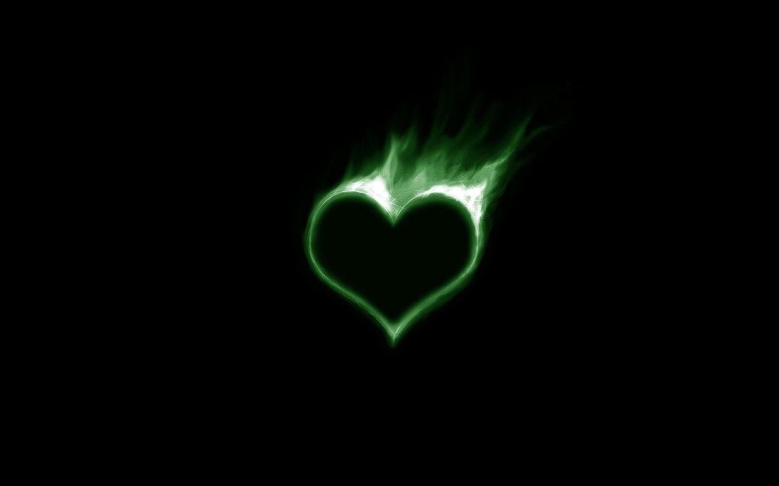 Black And Green Hearts