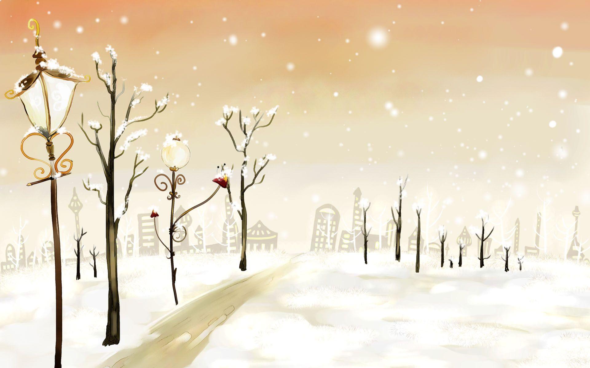 Winter Cartoon Wallpapers - Wallpaper Cave