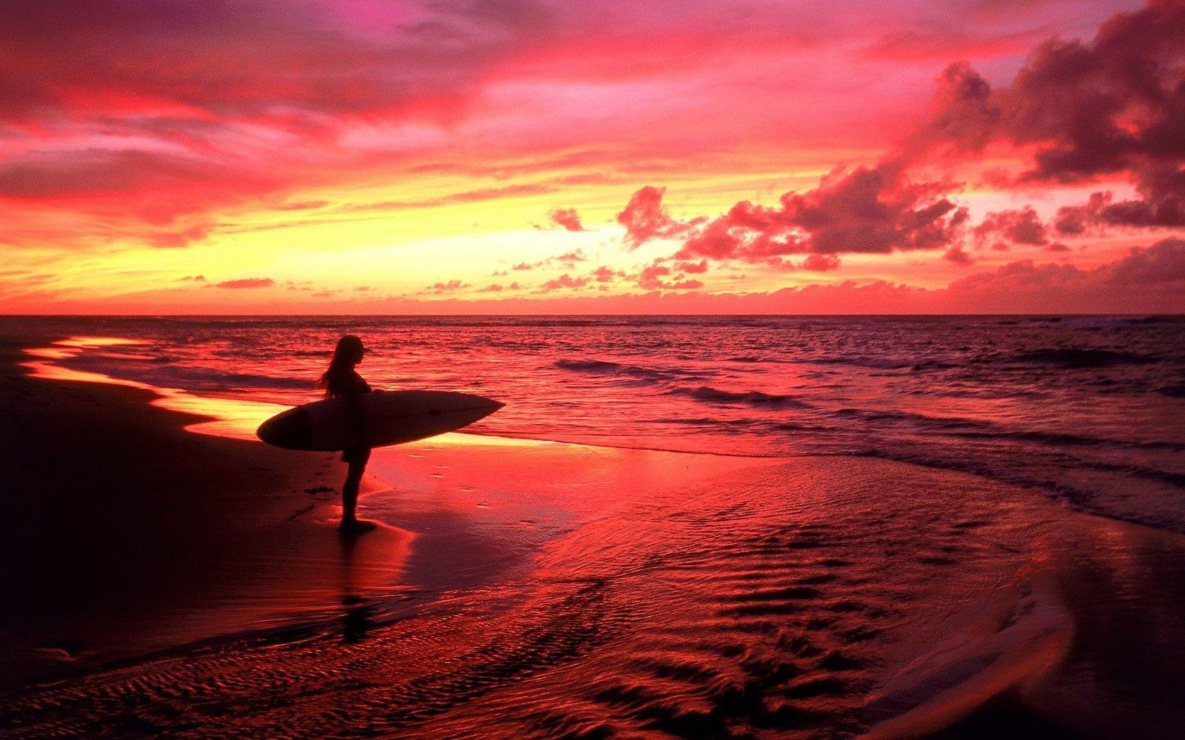 Surf Sunset Wallpapers - Wallpaper Cave