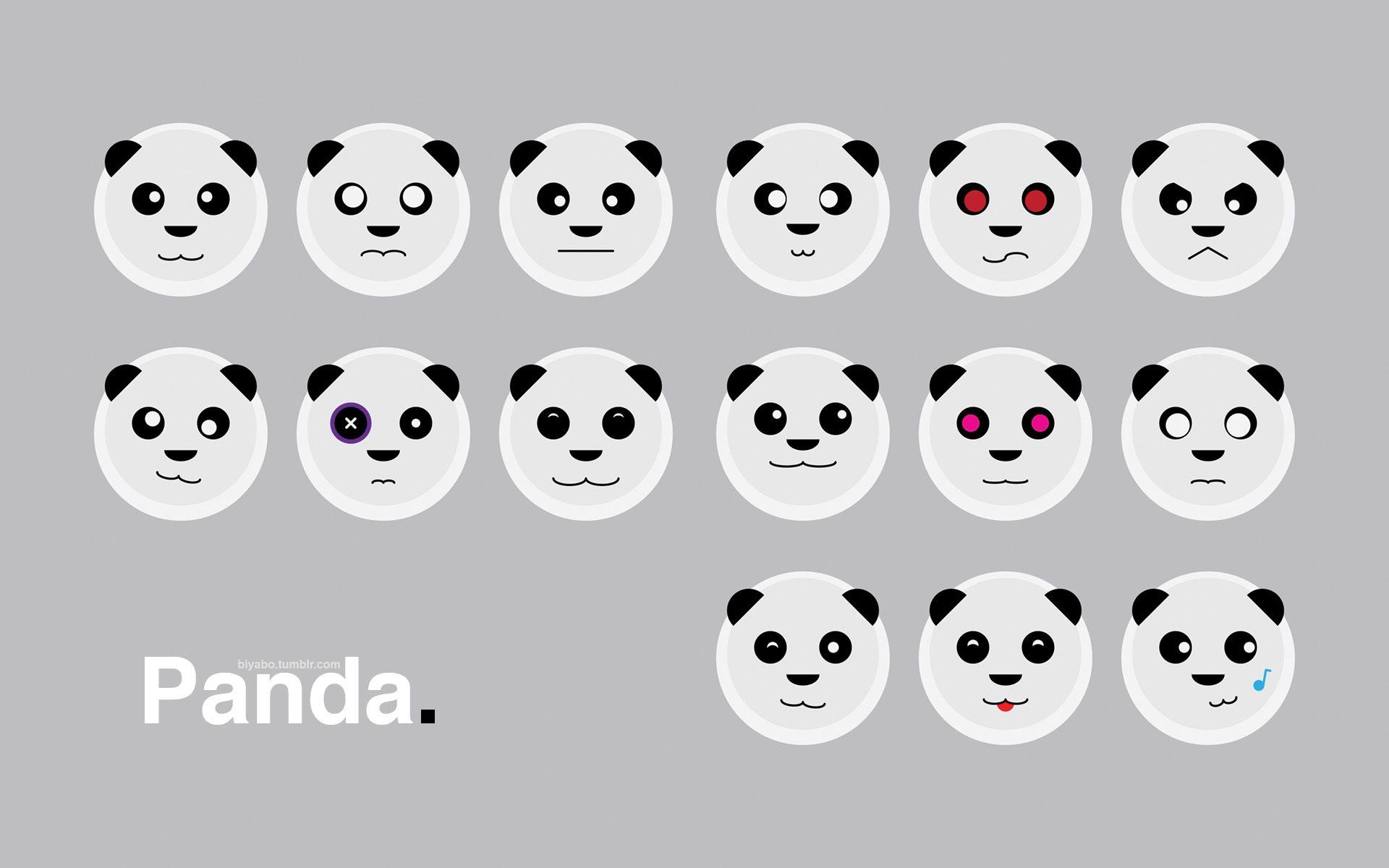 Panda Wallpapers Gray - Wallpaper Cave