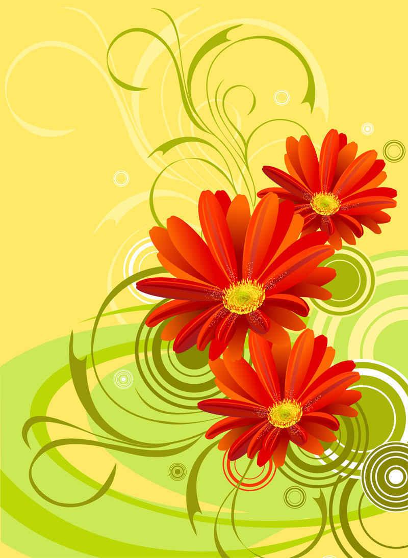 Flowers Backgrounds Free Vector - Wallpaper Cave