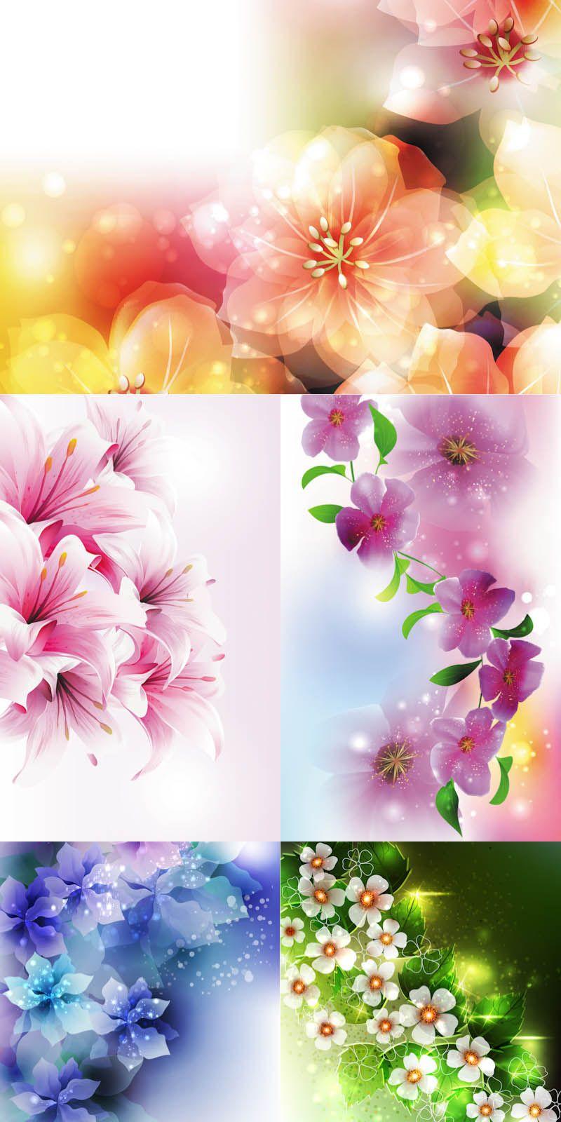Flowers Backgrounds Free Vector - Wallpaper Cave