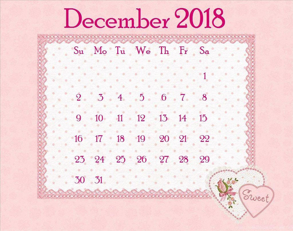 December 2018 Calendar Wallpapers - Wallpaper Cave