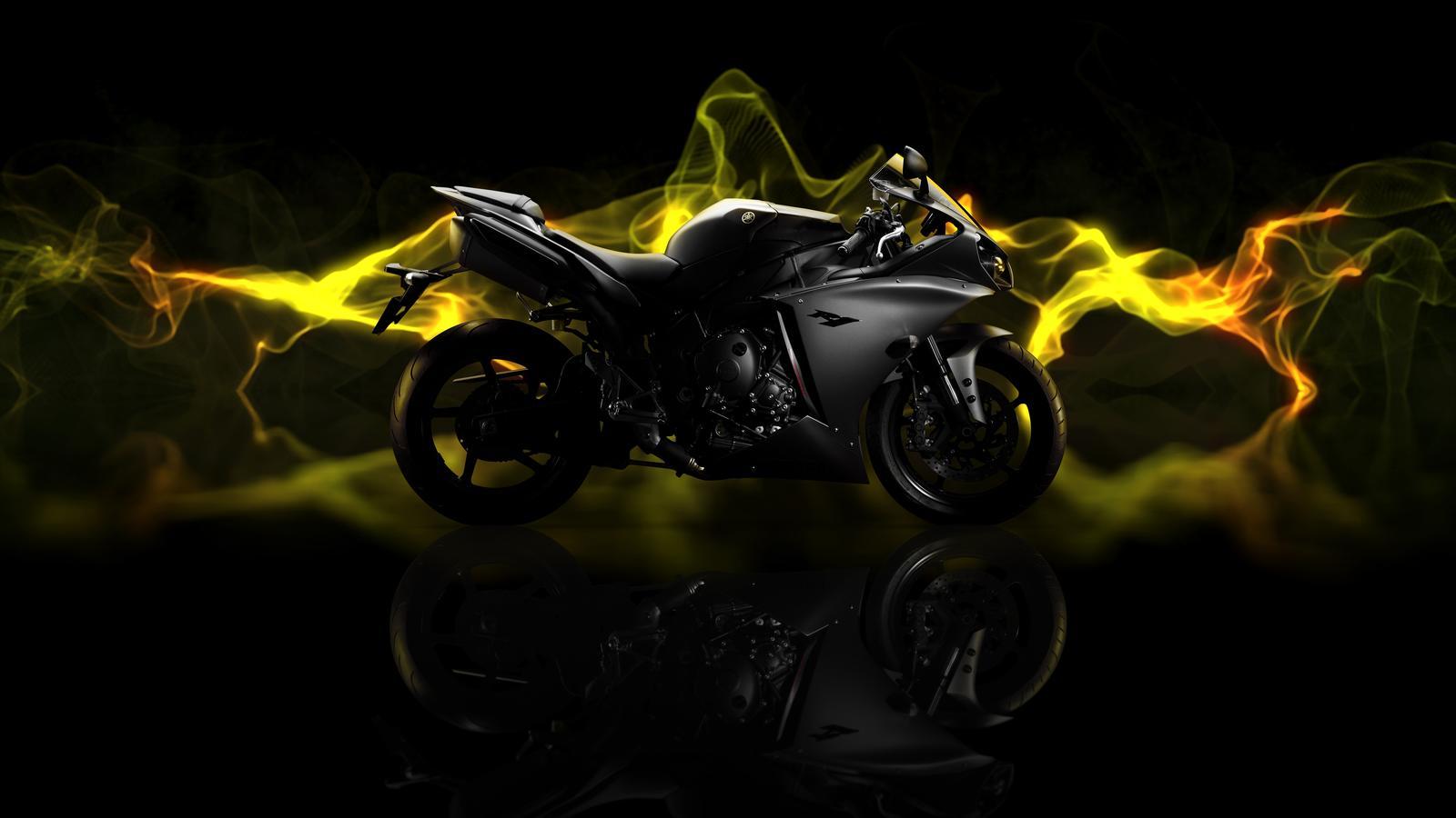 Yamaha R1 Wallpaper Black