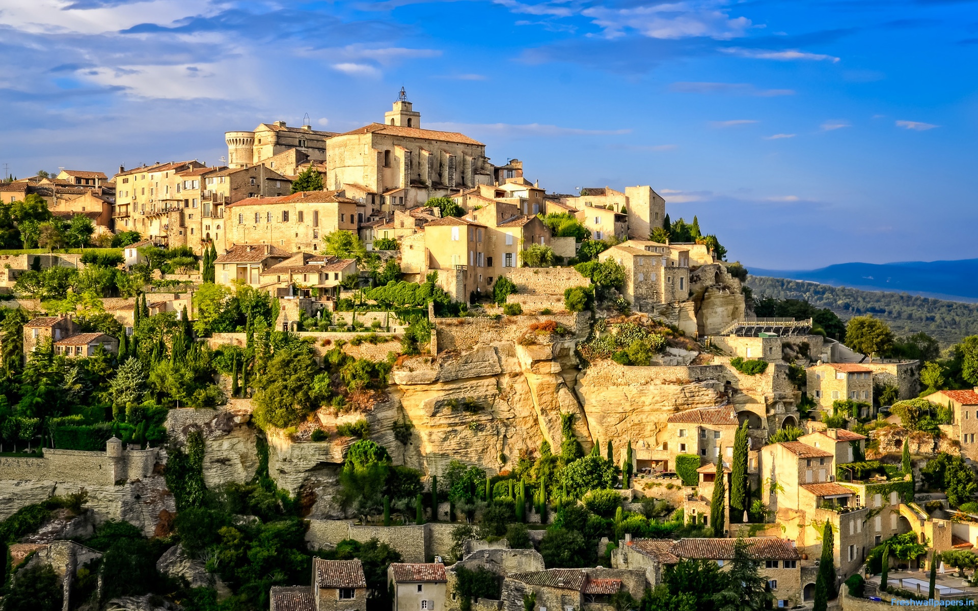 Village Of Gordes Wallpapers - Wallpaper Cave