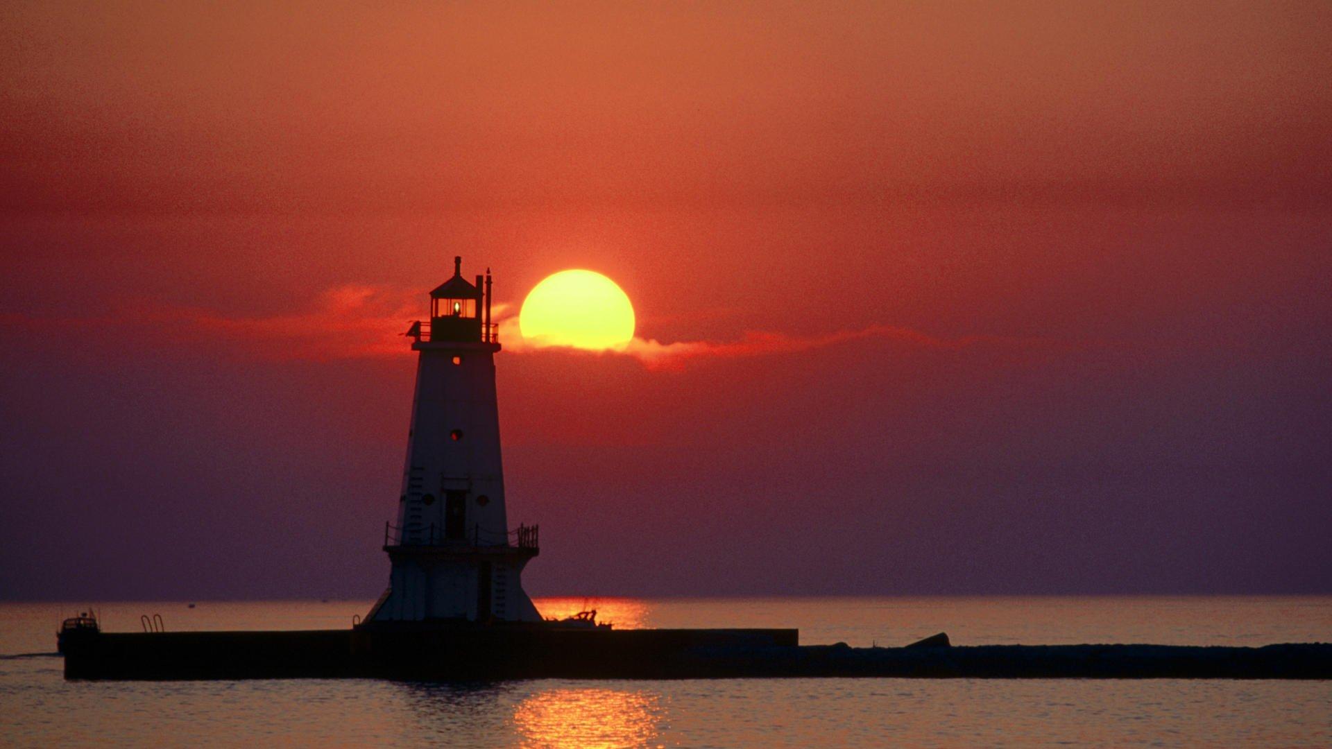 Lighthouse At Sunset Wallpapers - Wallpaper Cave
