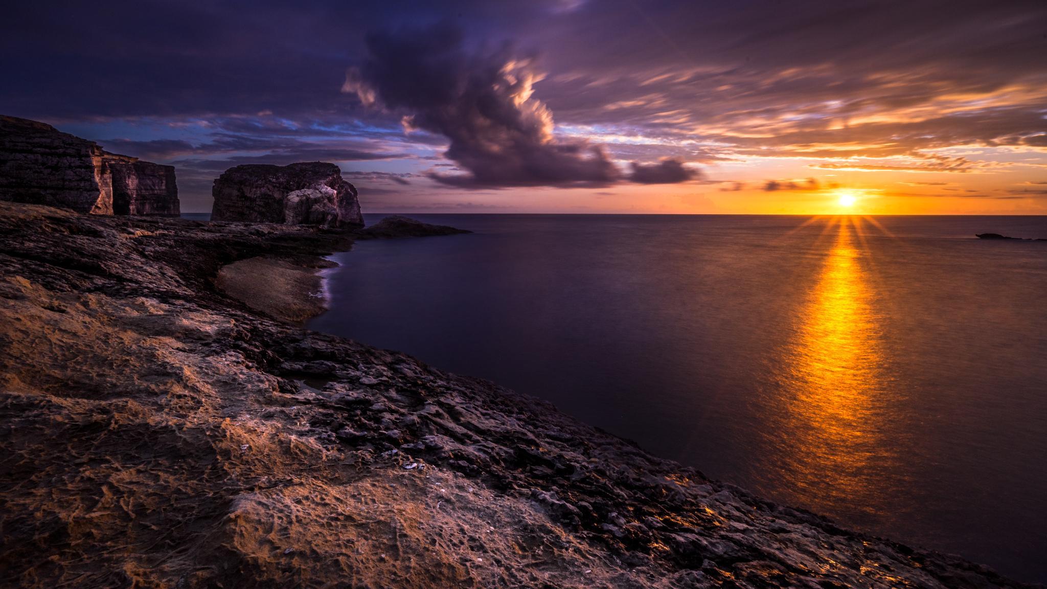 Sunset Watchtower Seascape Wallpapers - Wallpaper Cave
