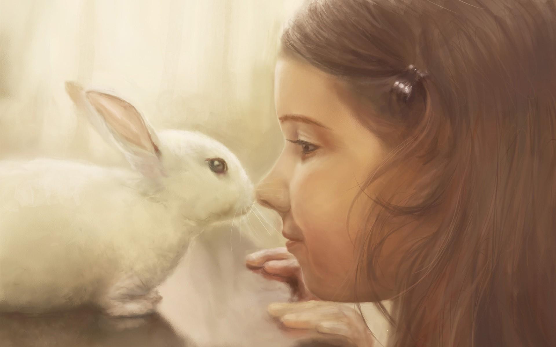 Girl With Rabbit Wallpapers - Wallpaper Cave