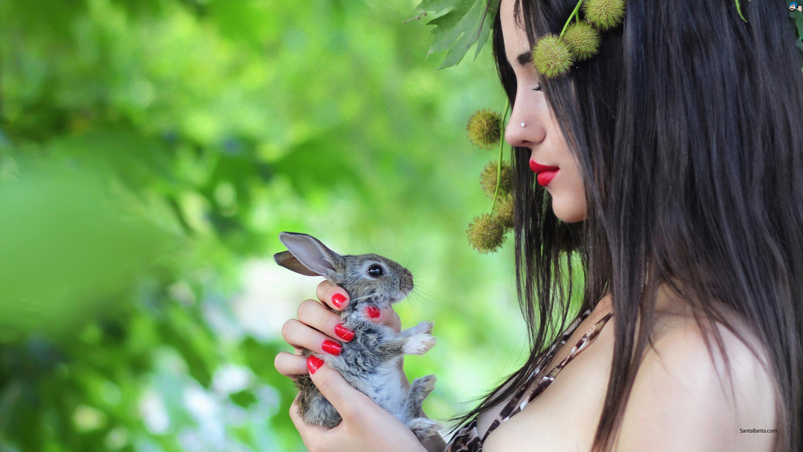 Girl With Rabbit Wallpapers - Wallpaper Cave