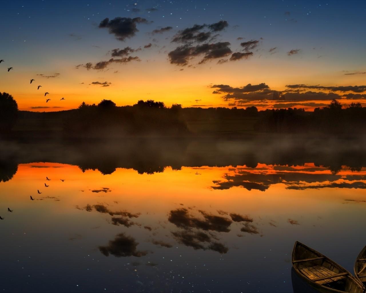 Sunset Reflection Lake Wallpapers - Wallpaper Cave