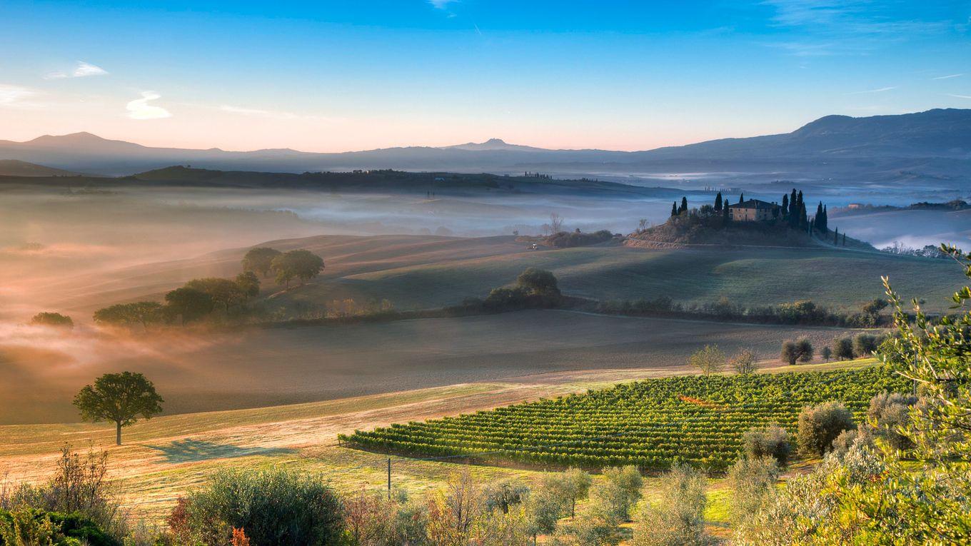 Tuscan Vineyard Village Wallpapers - Wallpaper Cave
