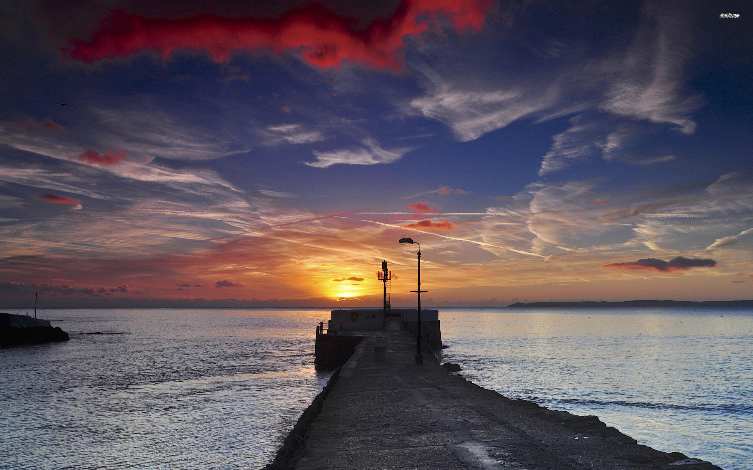 Pier At Sunset Wallpapers - Wallpaper Cave