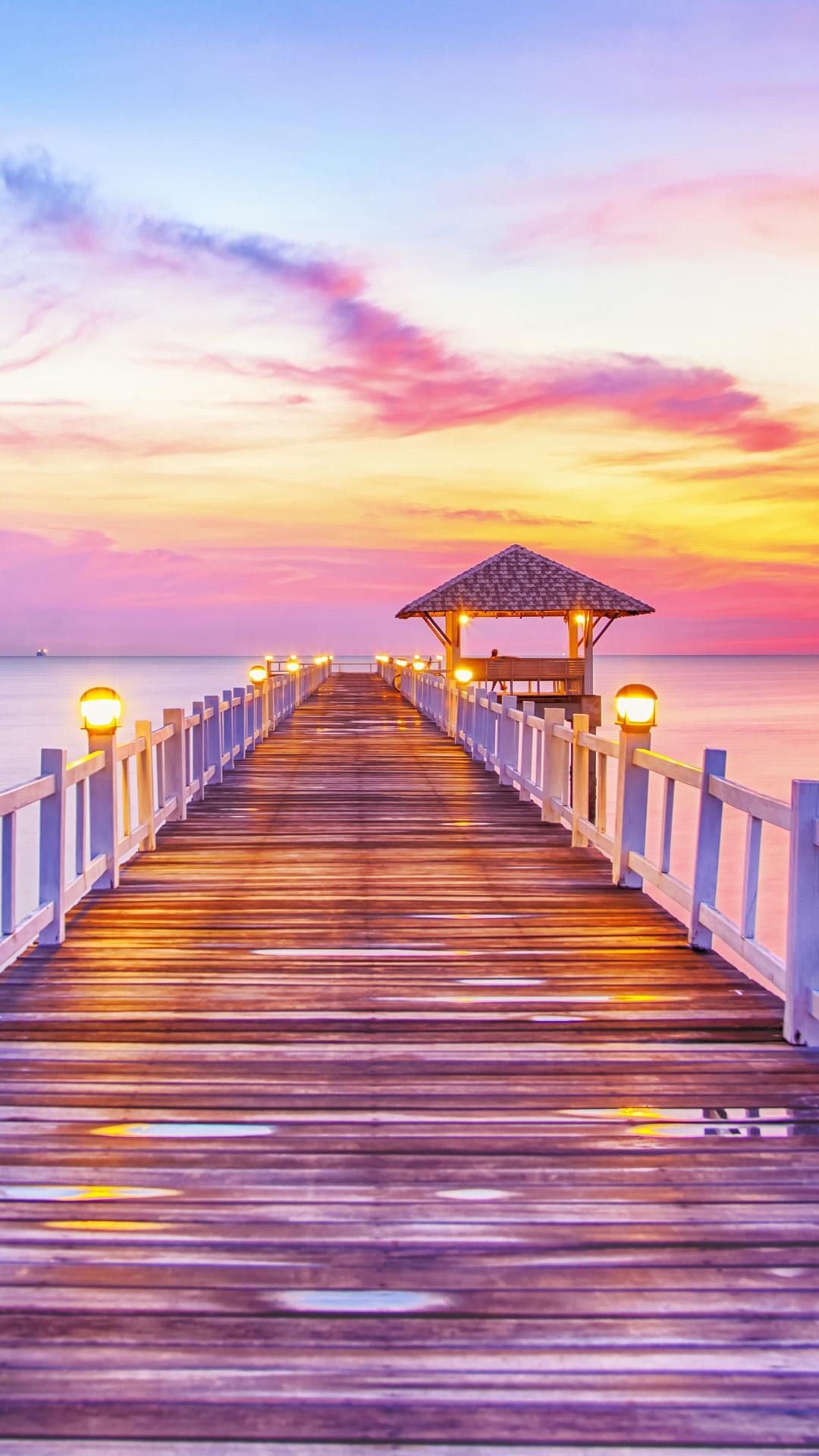Pier At Sunset Wallpapers - Wallpaper Cave