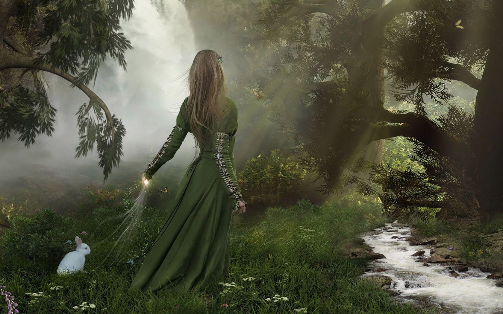 Fantasy Girl In The Forest Wallpapers - Wallpaper Cave