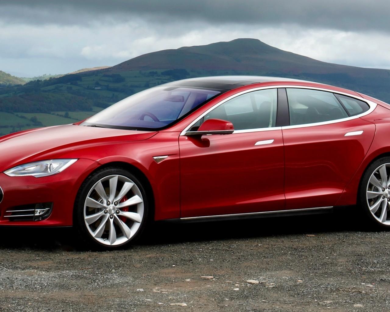 Red Tesla Electric Car Wallpapers - Wallpaper Cave