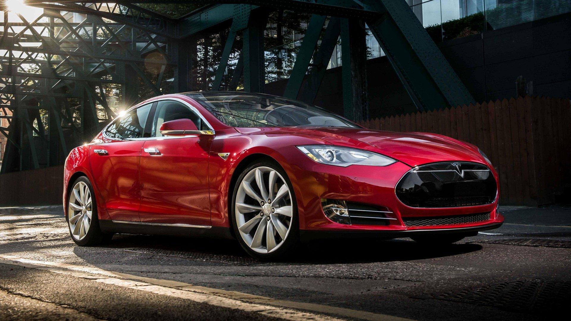 Red Tesla Electric Car Wallpapers - Wallpaper Cave