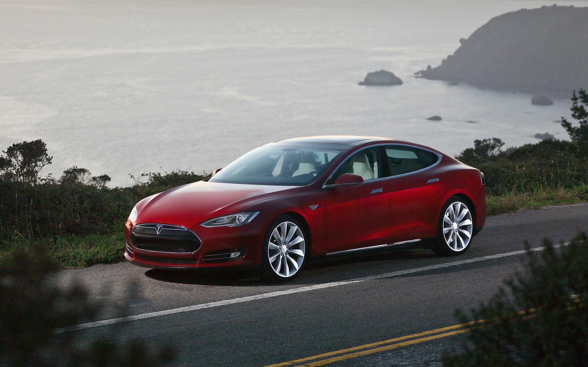 Red Tesla Electric Car Wallpapers - Wallpaper Cave