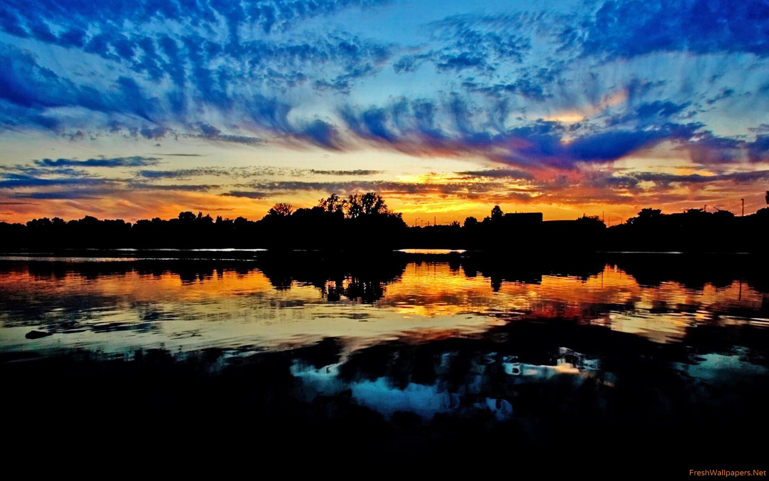 Golden Sunset Reflection Wallpapers - Wallpaper Cave