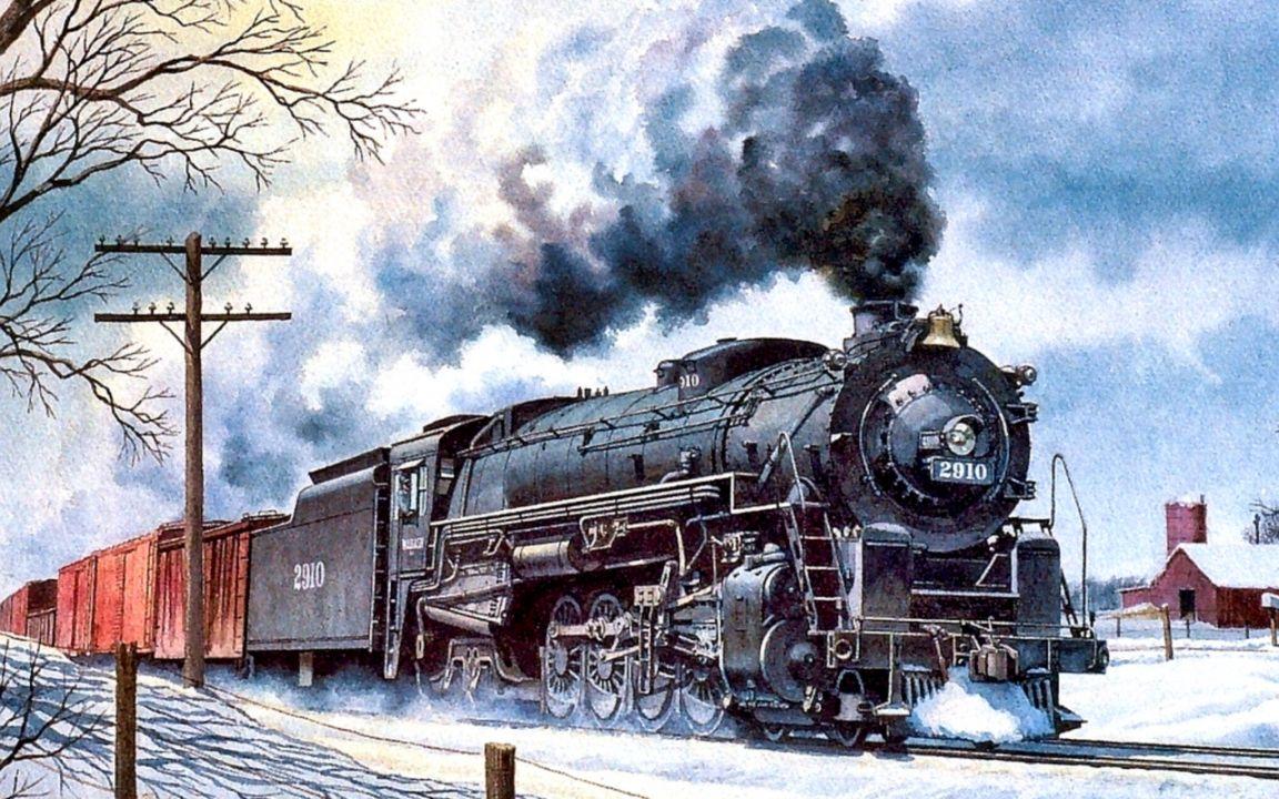 Christmas Train Snow Wallpapers - Wallpaper Cave