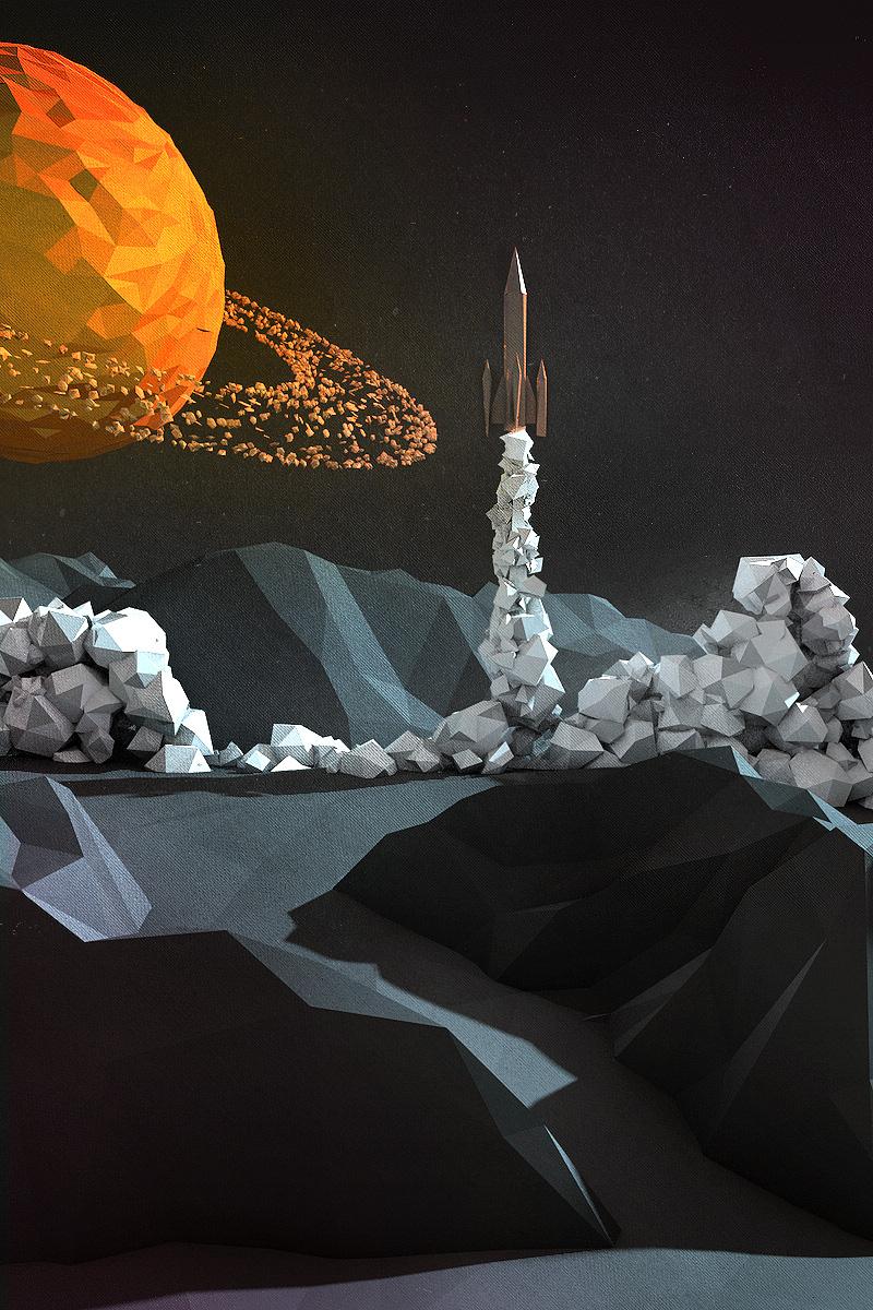 Low Poly Spaceship Wallpapers - Wallpaper Cave
