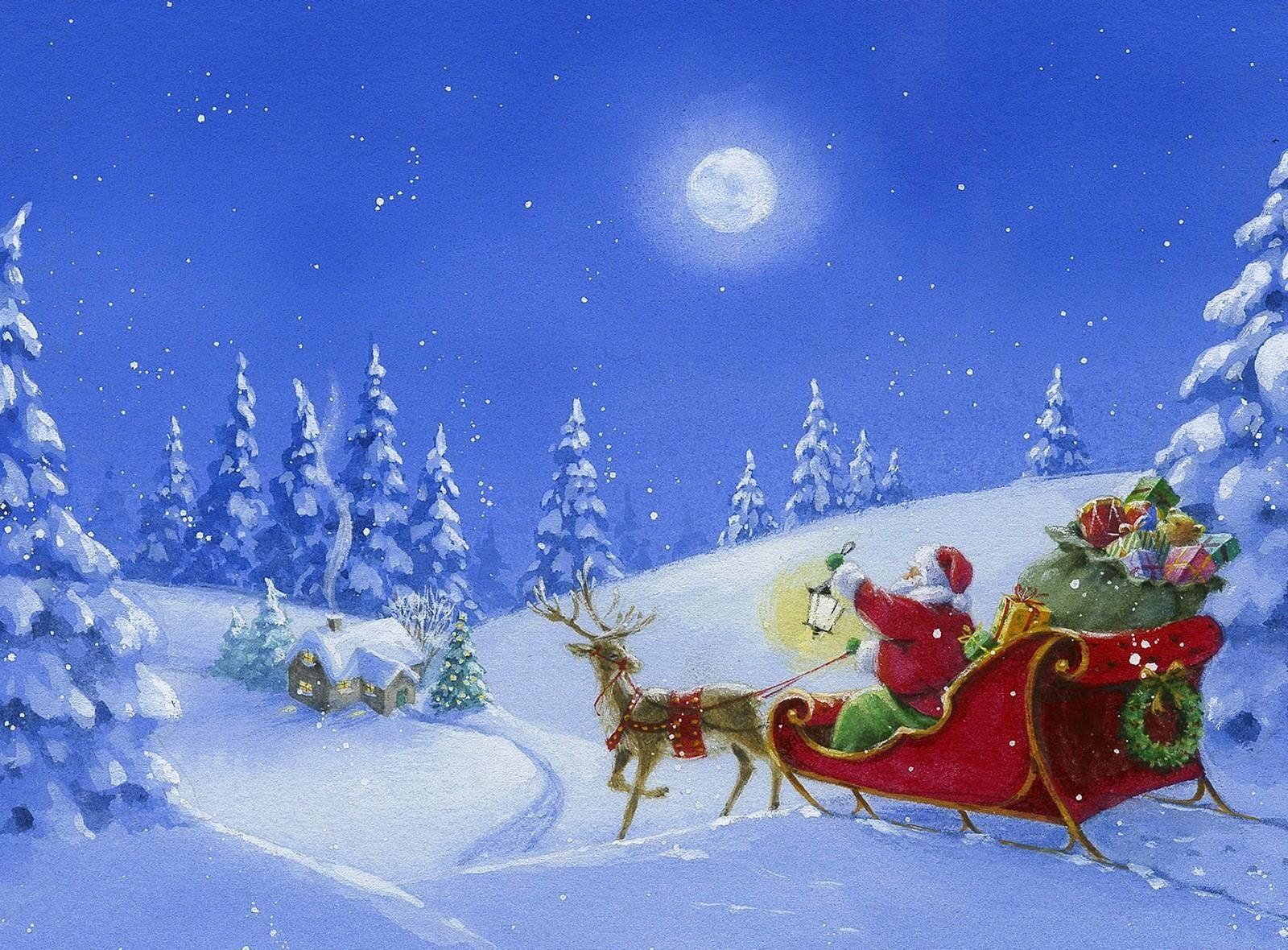 Starry Night Santa Claus Wallpapers - Wallpaper Cave