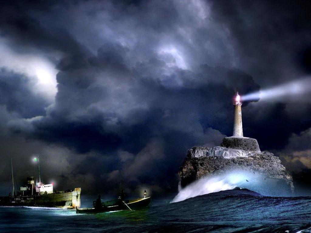Lighthouse Guiding Boat Wallpapers - Wallpaper Cave