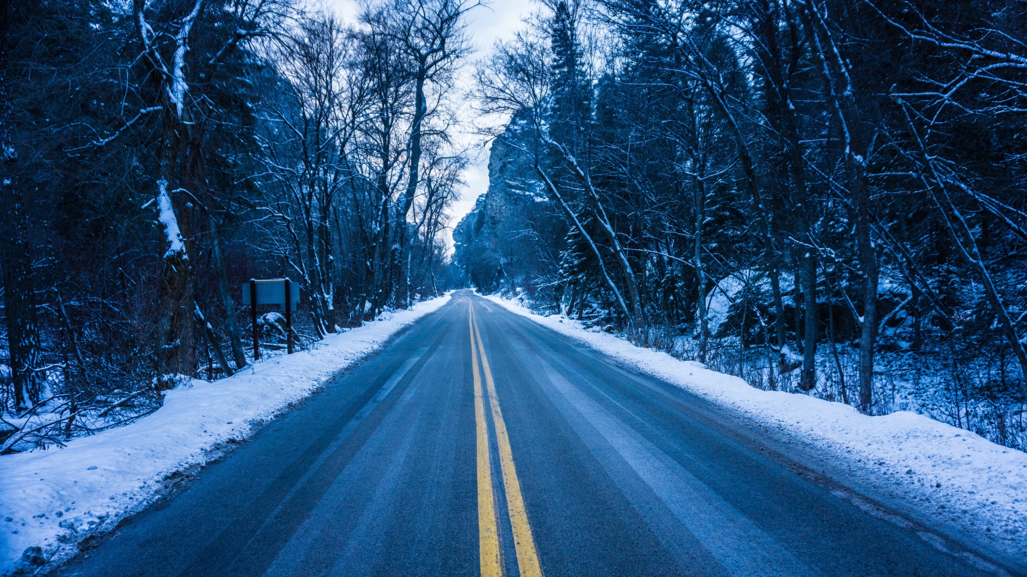 Winter Road Wallpapers - Wallpaper Cave