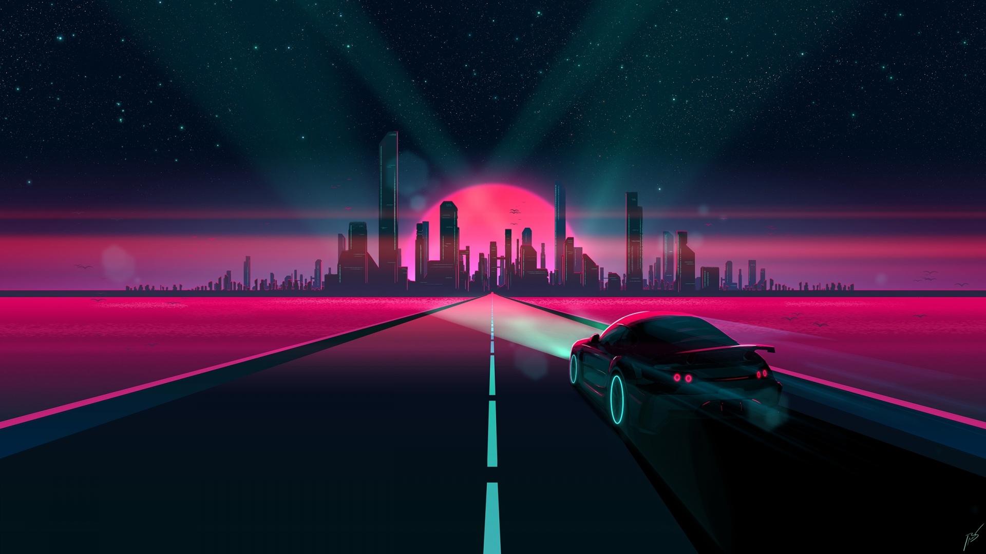 Retrowave Art 1920x1080 Wallpapers - Wallpaper Cave
