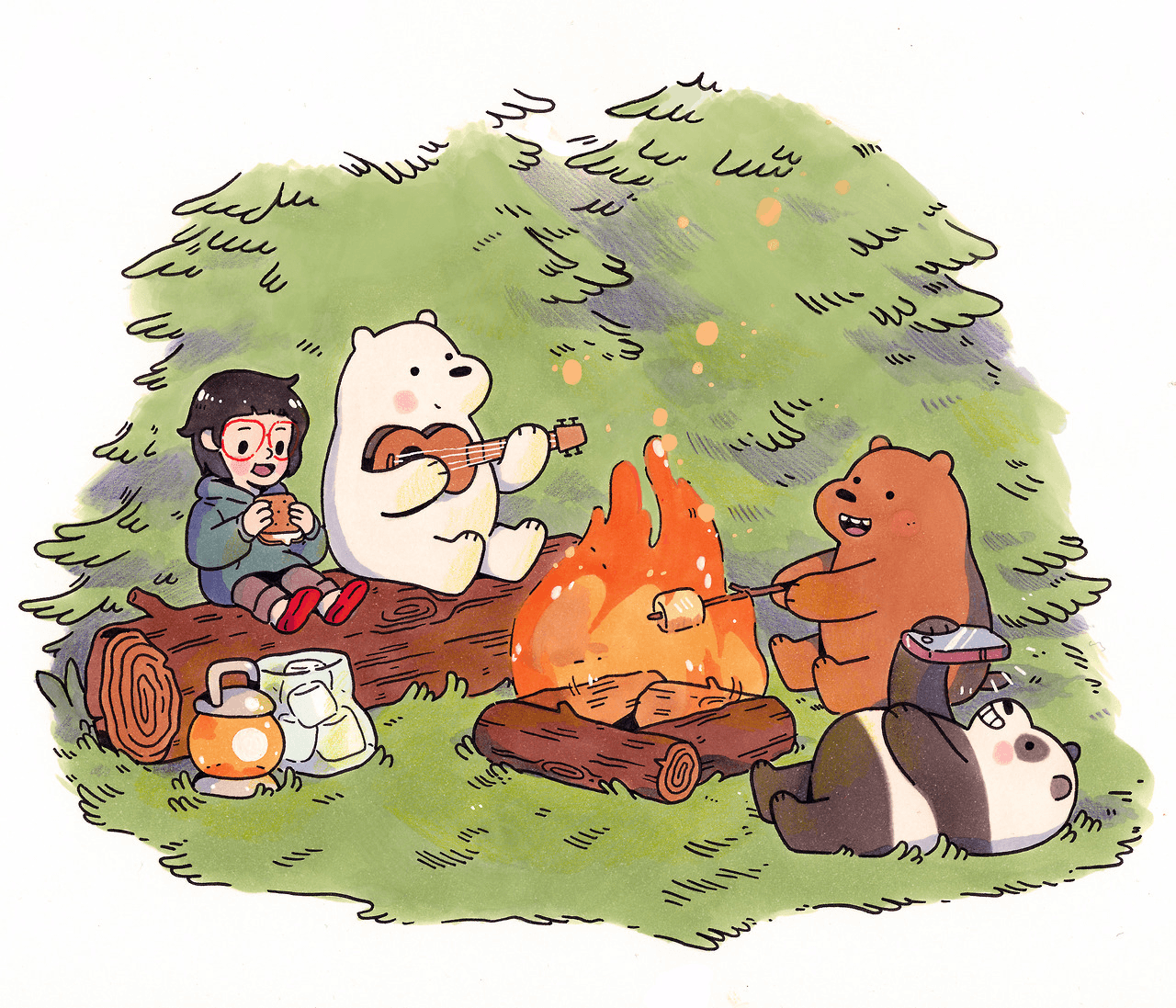 We Bare Bears Grizz Tumblr Wallpapers - Wallpaper Cave