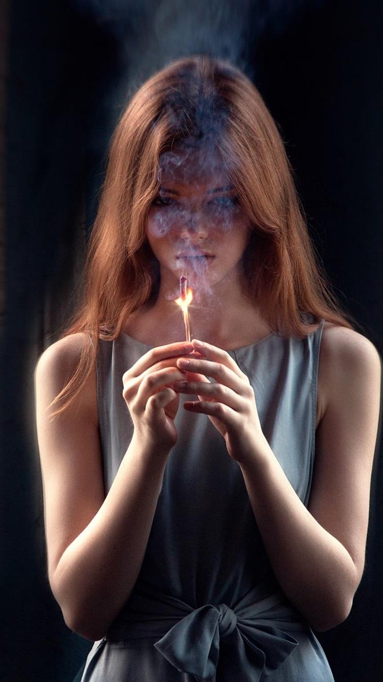 iPhone Smoke Girl Wallpapers - Wallpaper Cave