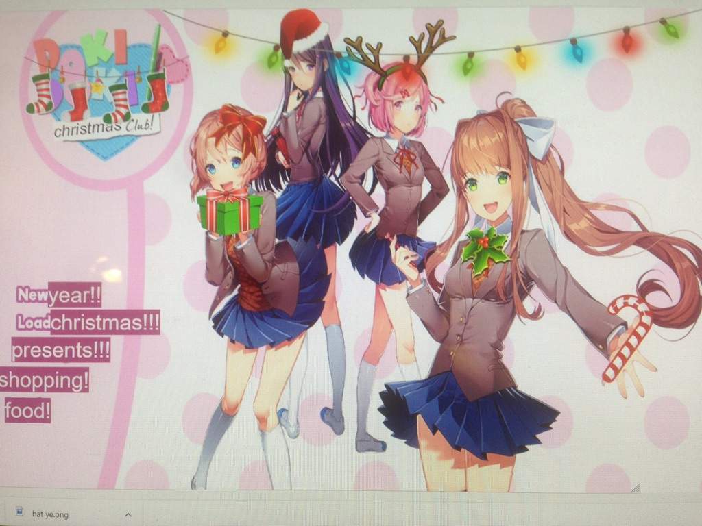 Doki Doki Literature Club Christmas Wallpapers - Wallpaper Cave