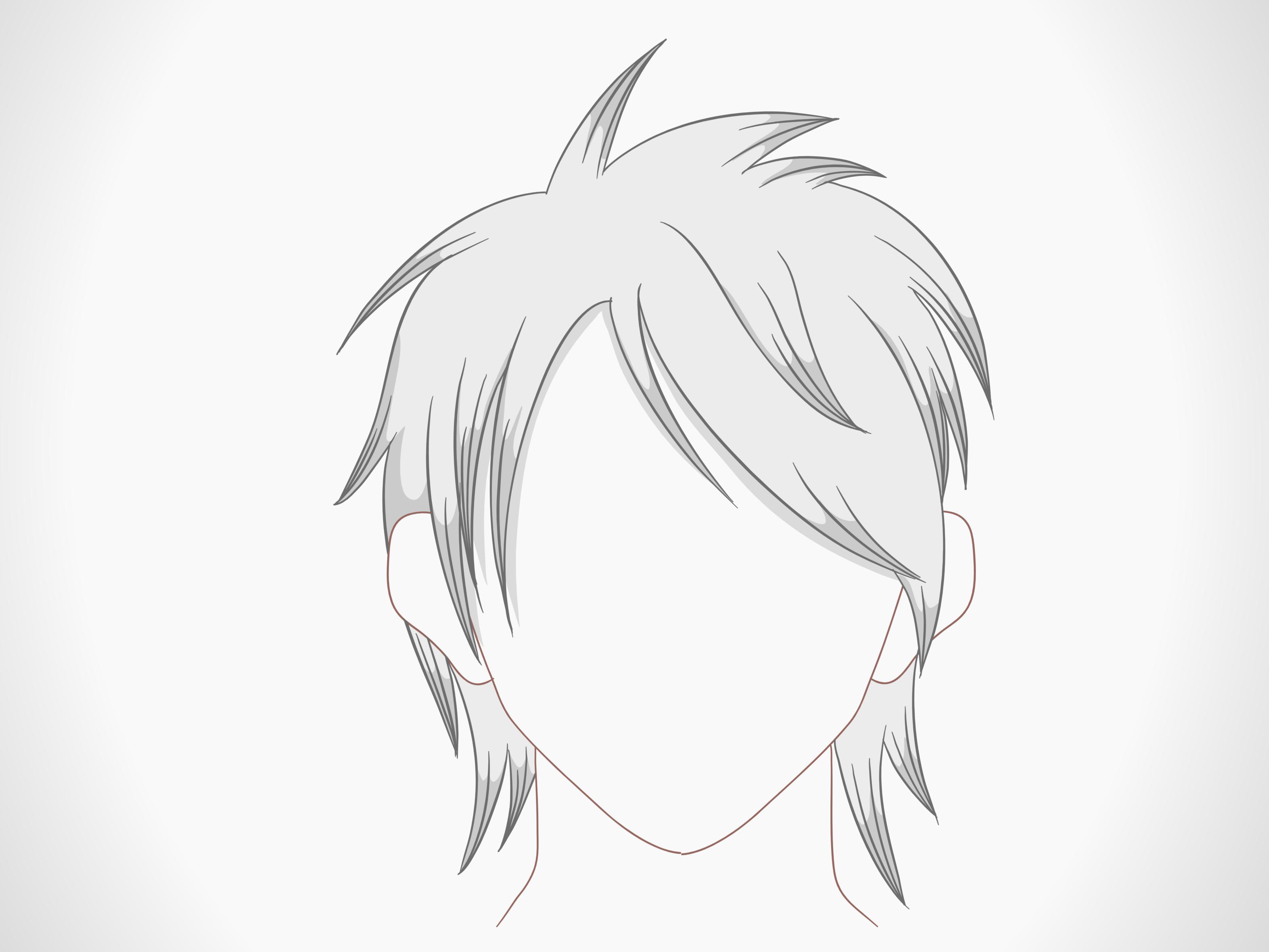 Drawing Anime Boy Hair Anime Drawings