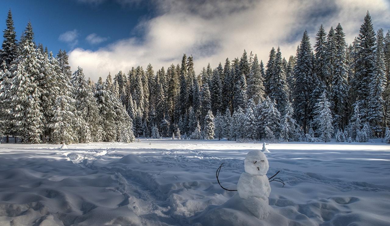 Snowman In Wilderness Wallpapers - Wallpaper Cave
