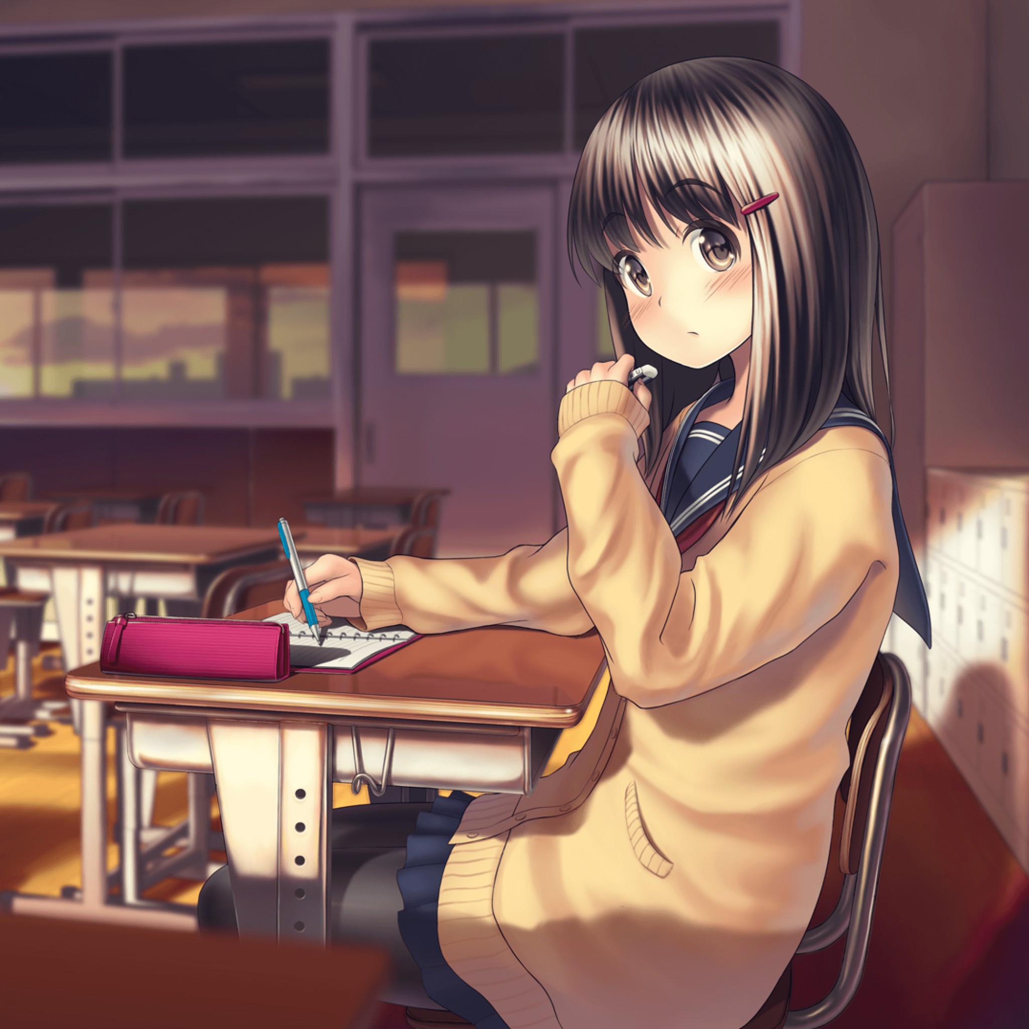 Cute Anime School Girl Wallpapers Wallpaper Cave