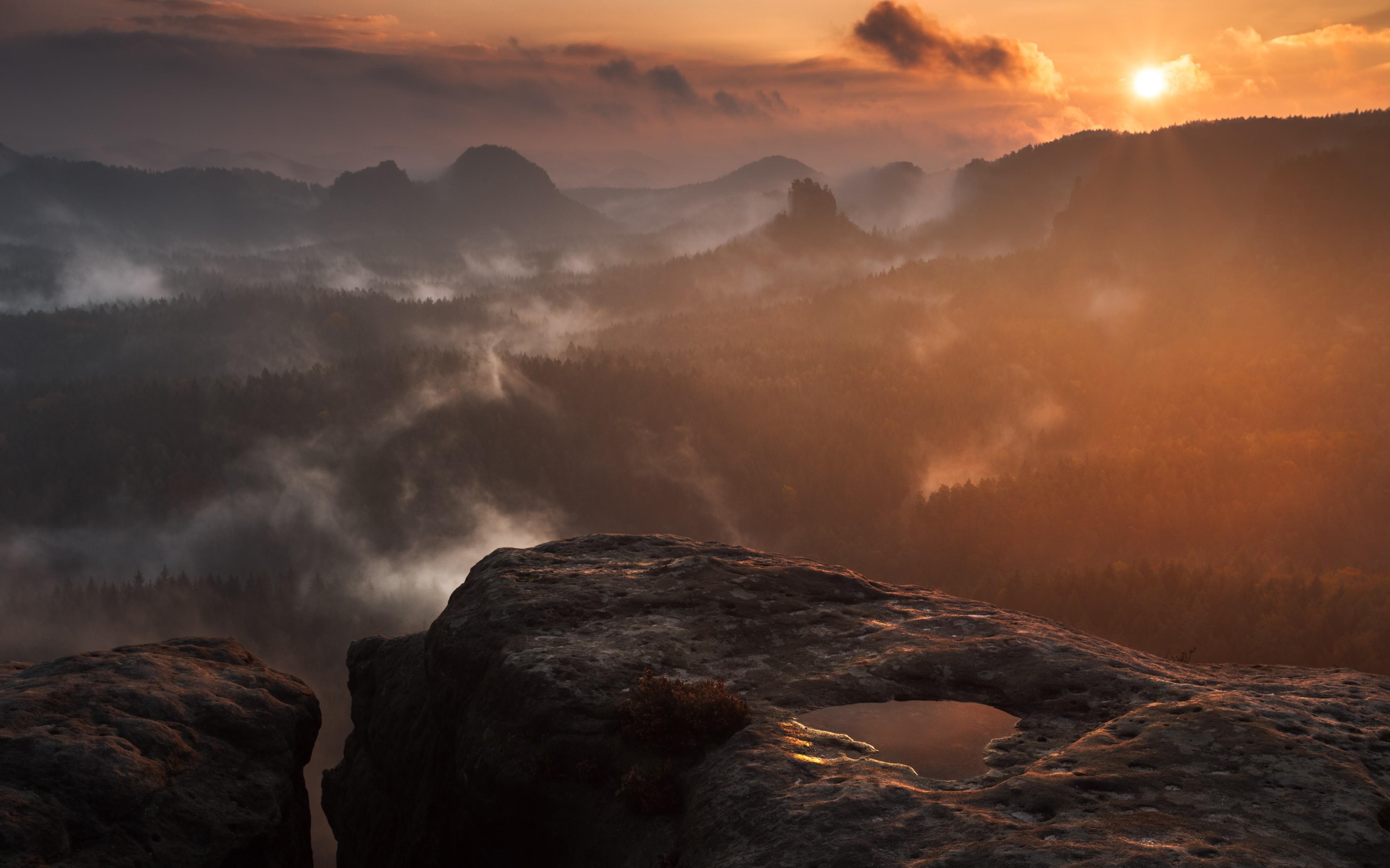 Fog Sunset Wallpapers - Wallpaper Cave