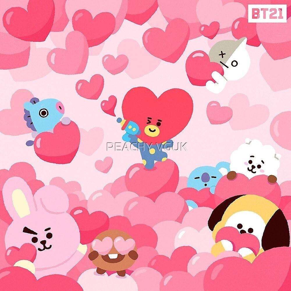 Valentines BT21 Wallpapers - Wallpaper Cave