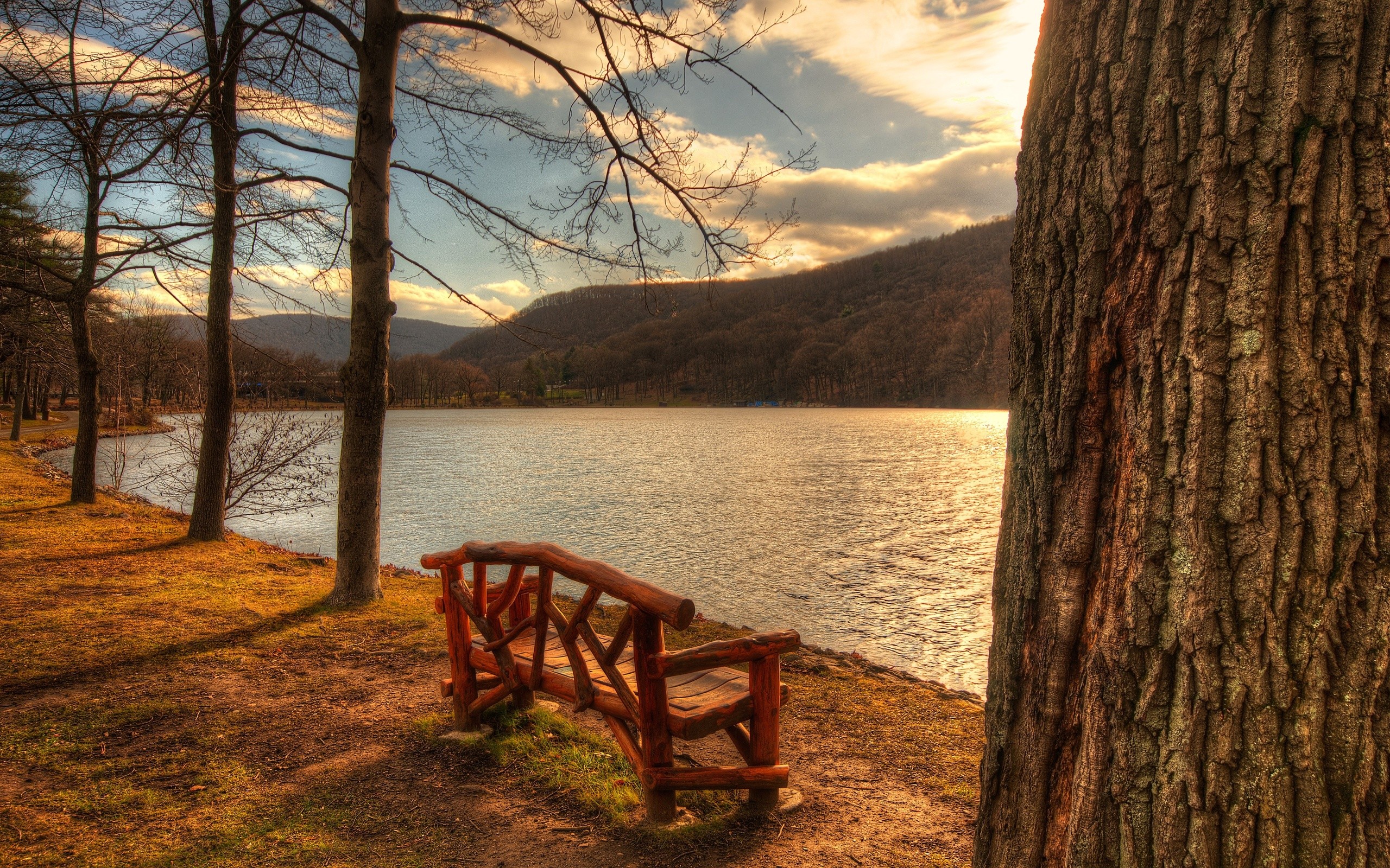 Bench By The Lake Wallpapers - Wallpaper Cave