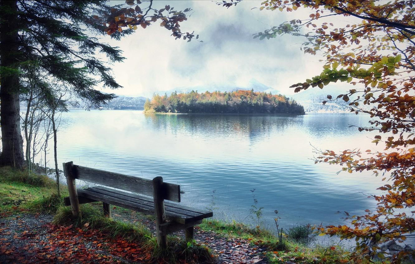 Bench By The Lake Wallpapers - Wallpaper Cave