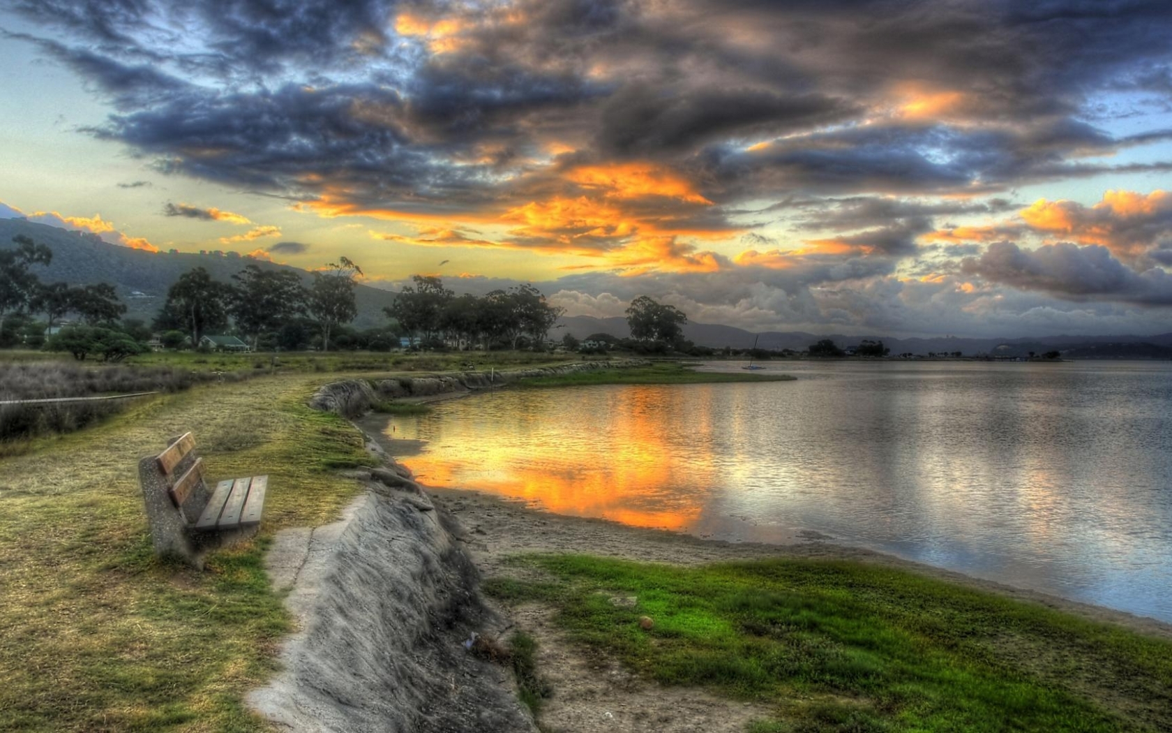 Bench By The Lake Wallpapers - Wallpaper Cave