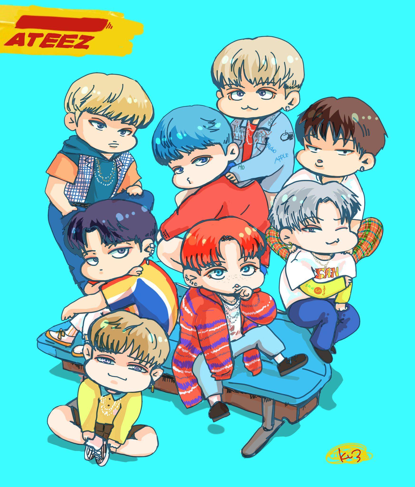 Ateez Drawings Wallpapers - Wallpaper Cave